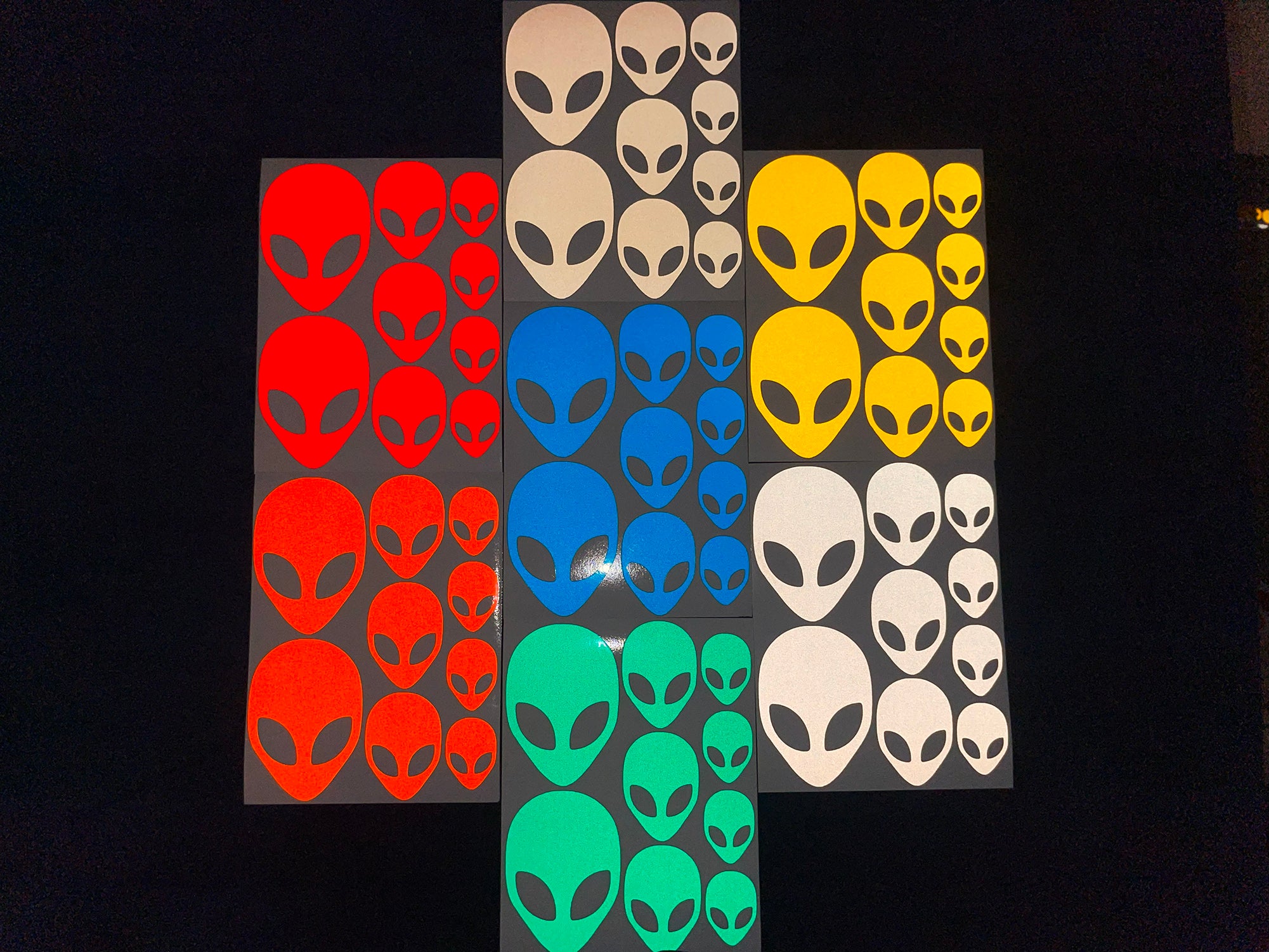 Valueviz Reflective Alien Head (Assorted) Stickers – Veloviz Reflective ...