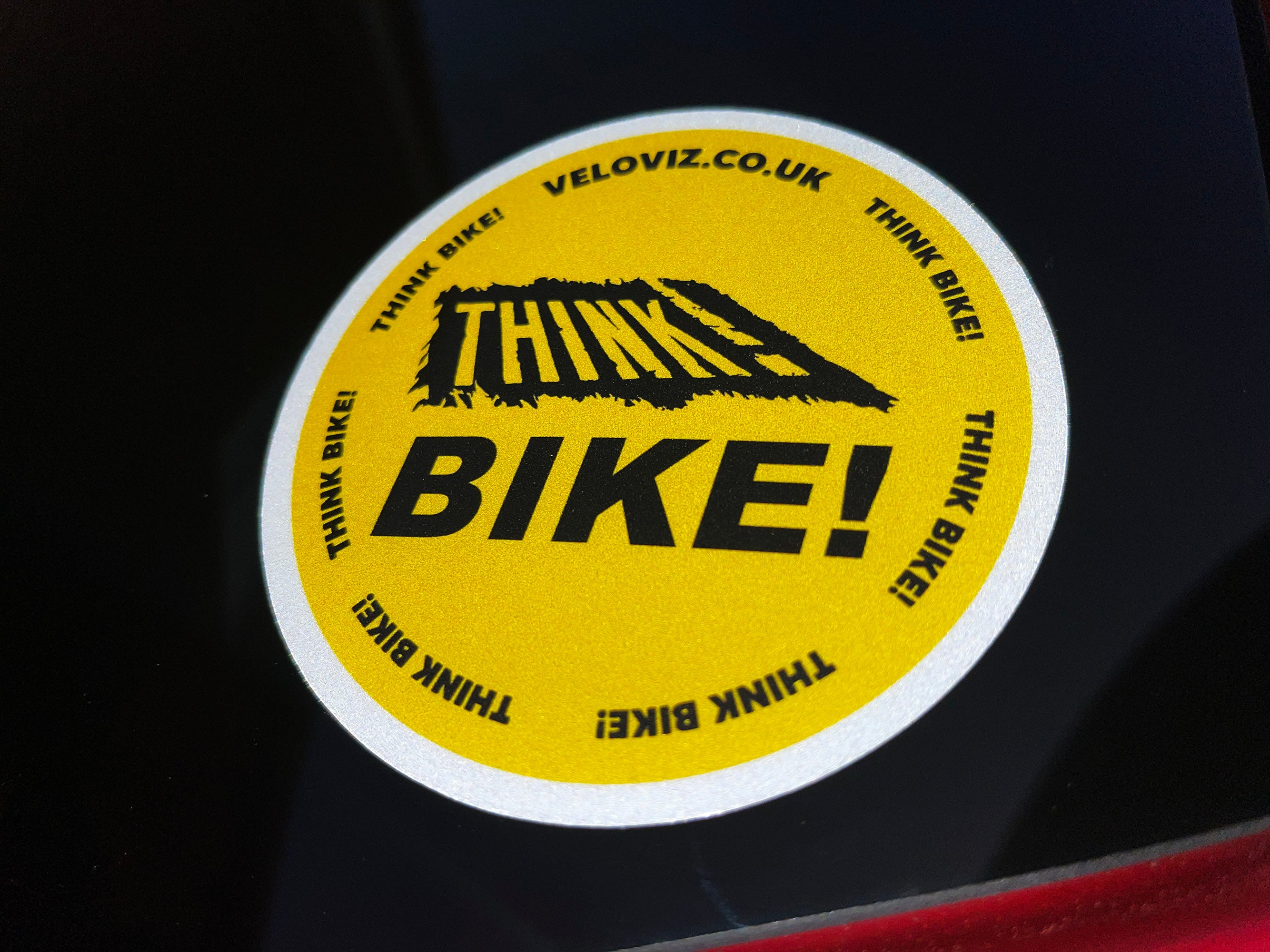 Think Bike OG (Round) Reflective Sticker – Veloviz Reflective Bike ...