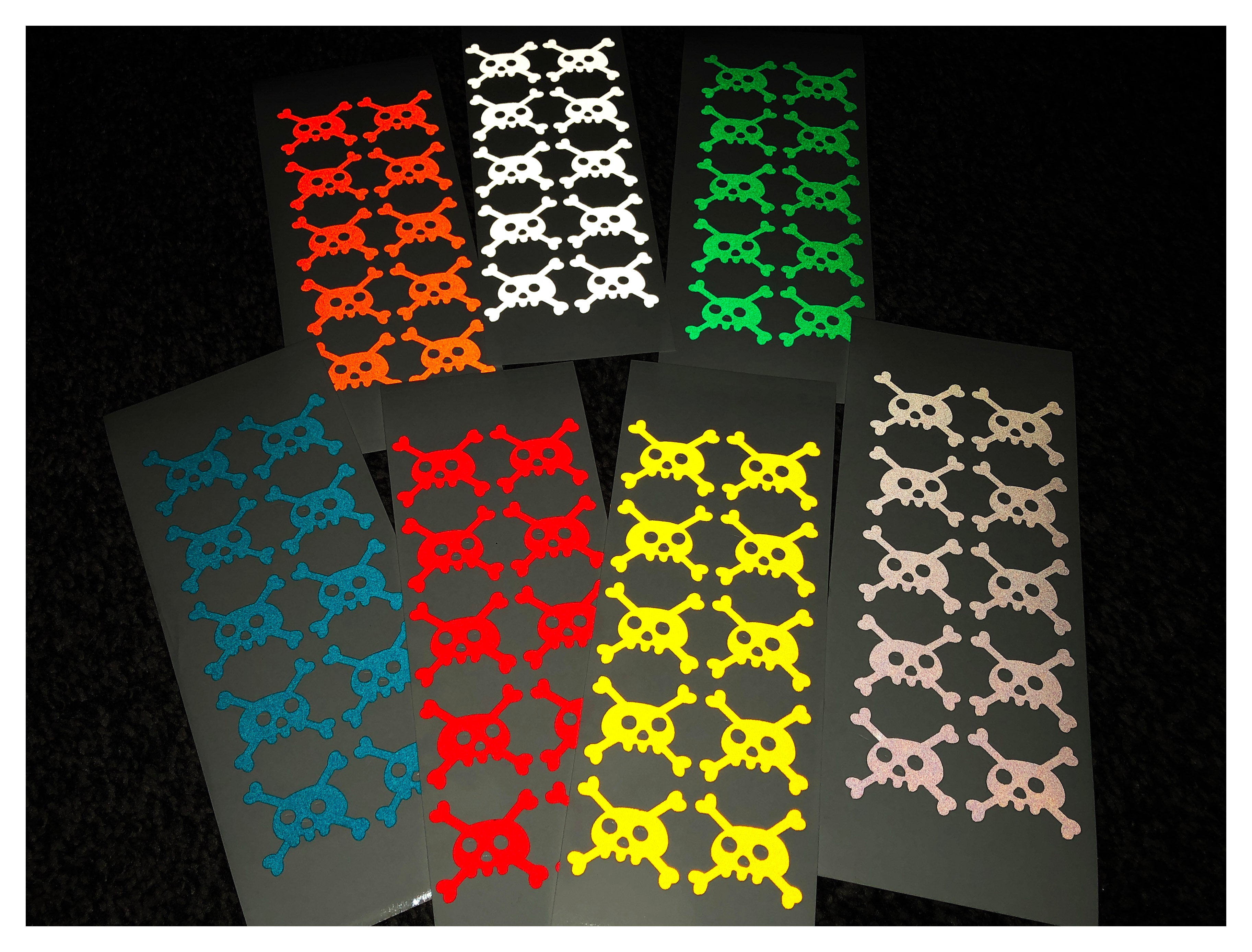 Valueviz Reflective Skull and Crossbones (Small) Stickers – Veloviz ...